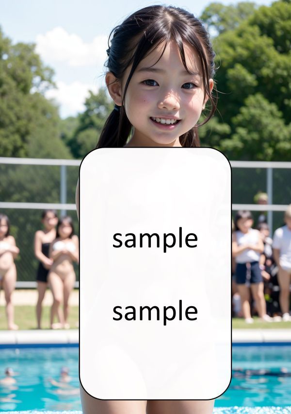 Yahoo オークション B2 サイズ 【 プール開放 】等身大 風 大判 イラ