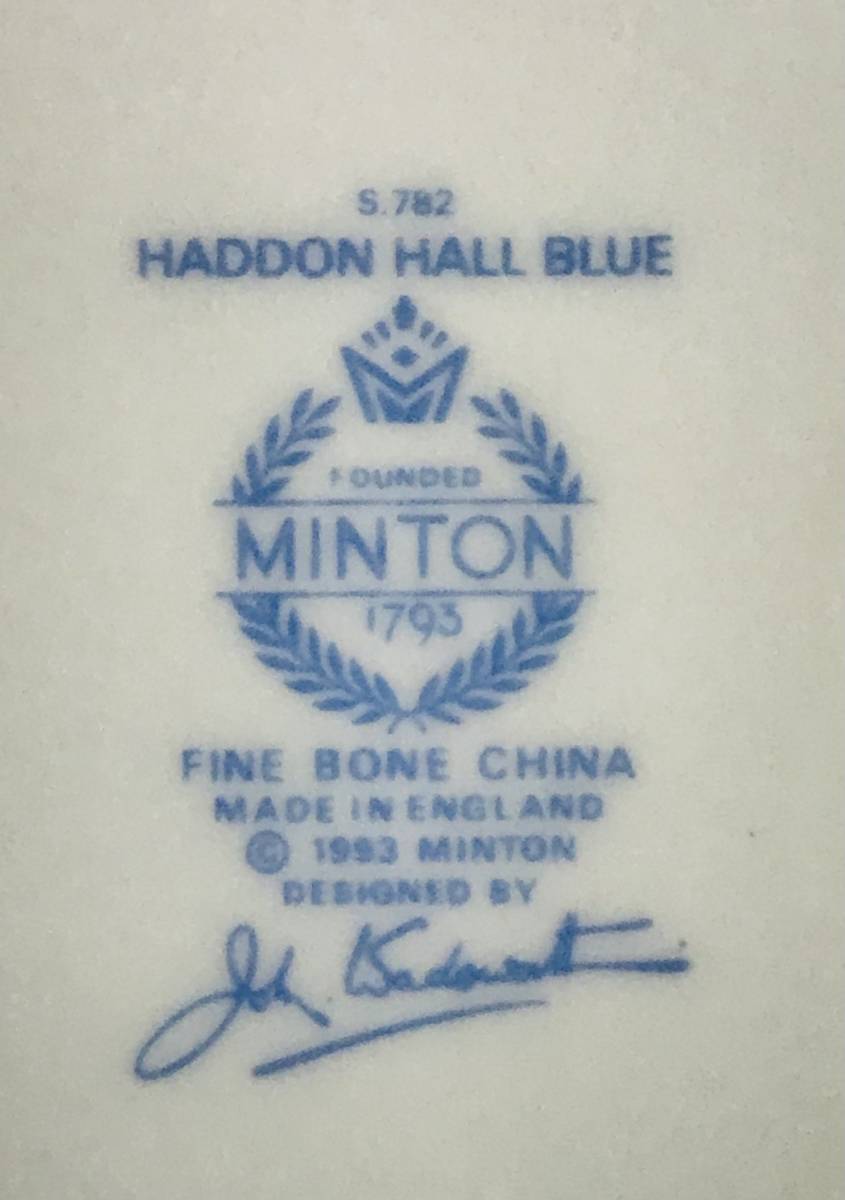 Yahoo!オークション - 食器 HADDON HALL BLUE MINTON 1793 FINE BONE ...