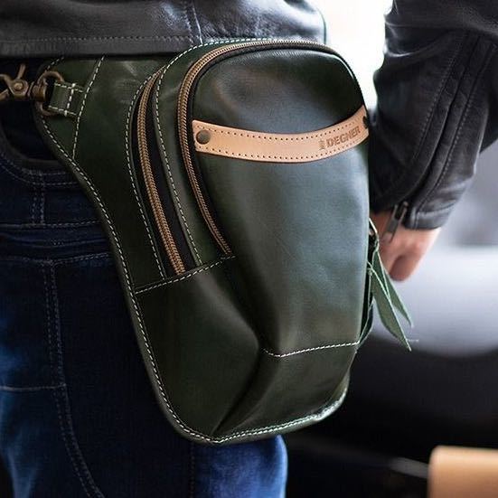 Yahoo!オークション - DEGNER W-39A レザーホルスターバッグ レッグバ...