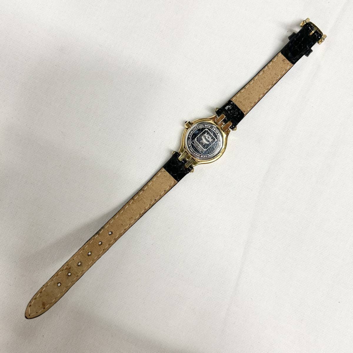 代購代標第一品牌－樂淘letao－【1円スタート！！】MCM エムシーエム ラウンド 黒文字盤 クォーツ レディース 29mm コンビ GPメッキ 箱付き レザー