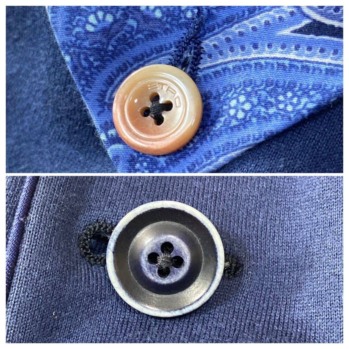 代購代標第一品牌－樂淘letao－【エトロ/ETRO】専用ハンカチ付き★ ペイズリー柄 スエットテーラードジャケット ブレザー ストレッチ有 美品 メンズ 46 M 紺 秋 伊製