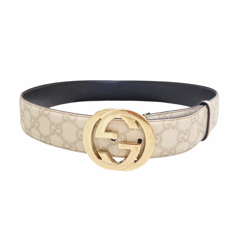 Yahoo!オークション - B#K34 GUCCI グッチ GG インターロッキング Gバ...