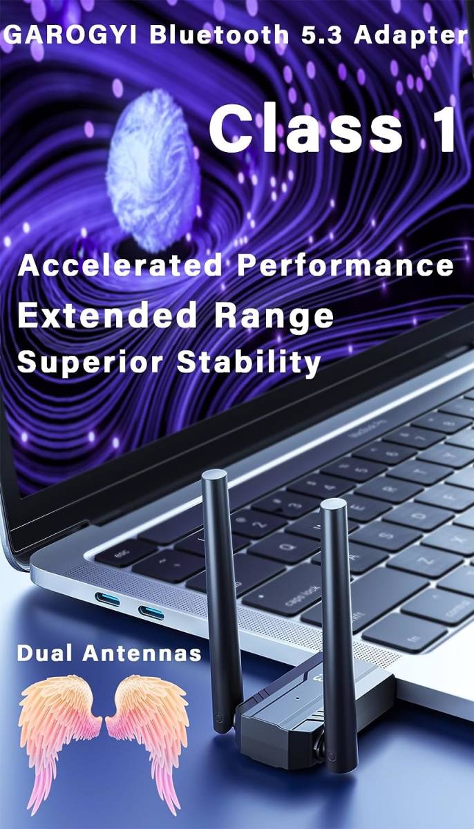 Yahoo!オークション - GAROGYI Bluetooth 5.3 USB アダプタ【Ver5.3 Cl...