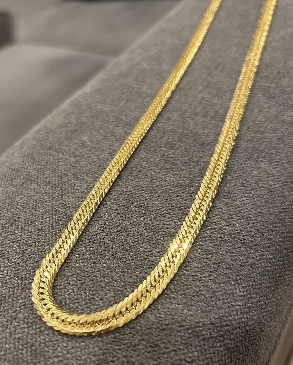 代購代標第一品牌－樂淘letao－K18 12面トリプル 喜平ネックレス 喜平チェーン K18YG 60cm/50g イエローゴールド 刻印あり