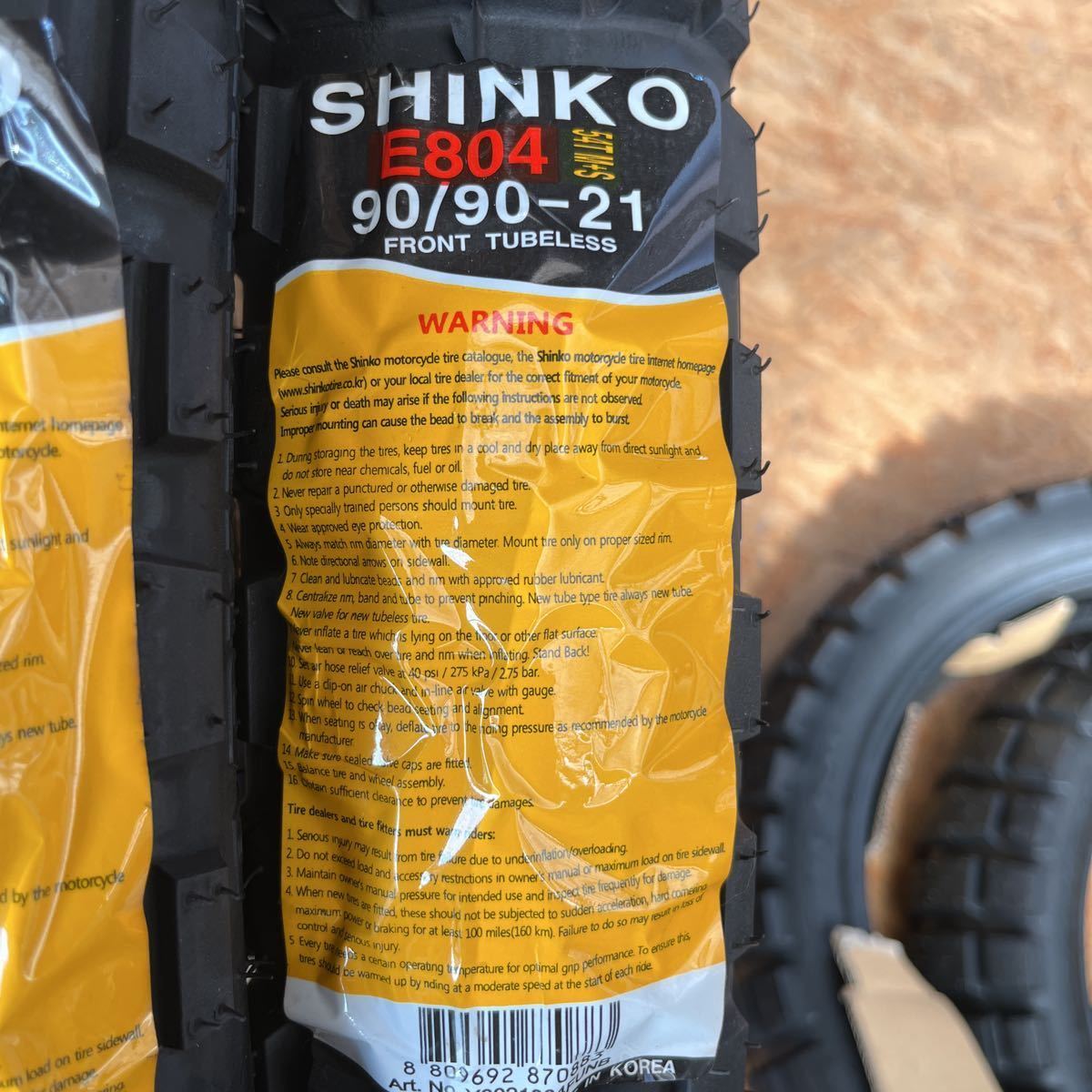 Yahoo!オークション - XT660Z SHINKO(シンコー) バイク タイヤ E804 90...