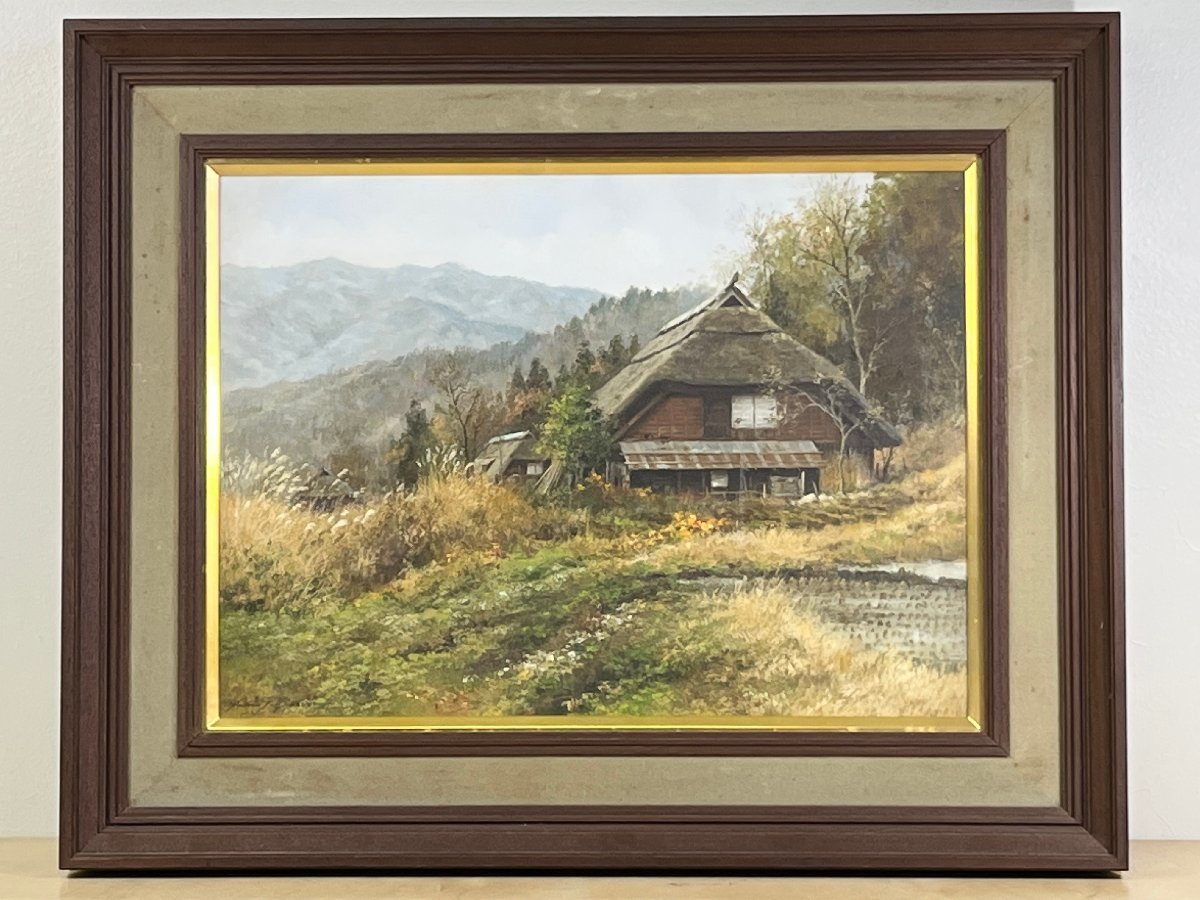 Yahoo!オークション - 田染幸雄 「明川風景」 油彩 P8号 直筆サイン 額...