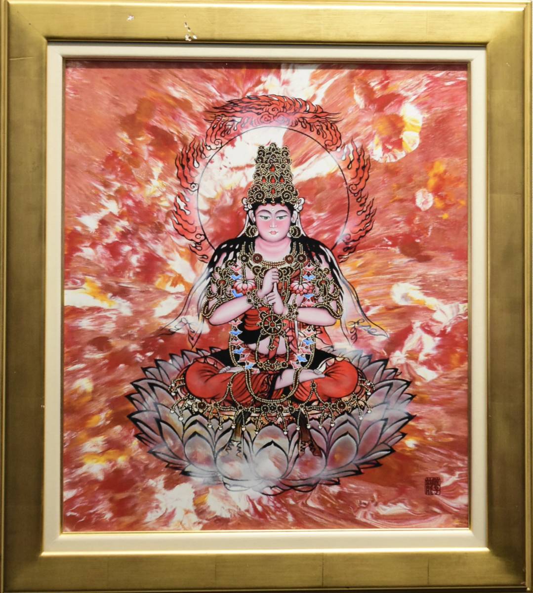 Yahoo!オークション - （MNo.591）【真作】 龍敬子 『大日如来坐像』 1...