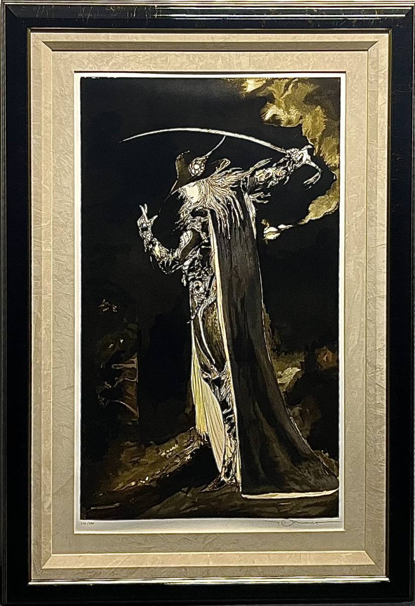 Yahoo!オークション - （MNo.556）【真作】 天野喜孝 『黒衣の剣士』 2...