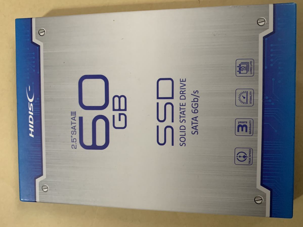Yahoo!オークション - 未使用 内蔵SSD 60GB HIDISC HDSSD-SMIN60G SATA...