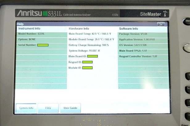 Anritsu/アンリツ ケーブルアンテナアナライザー SiteMaster S331L(その他)｜売買されたオークション情報、yahooの商品情報をアーカイブ公開 - オークファン ...