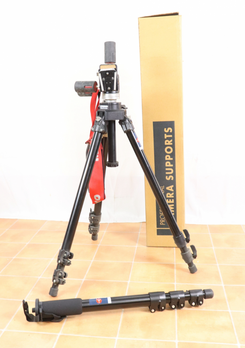 代購代標第一品牌-樂淘letao-manfrotto 055b Gc04 479 4b マンフロット イタリア製 伸縮式ツインアルミ三脚