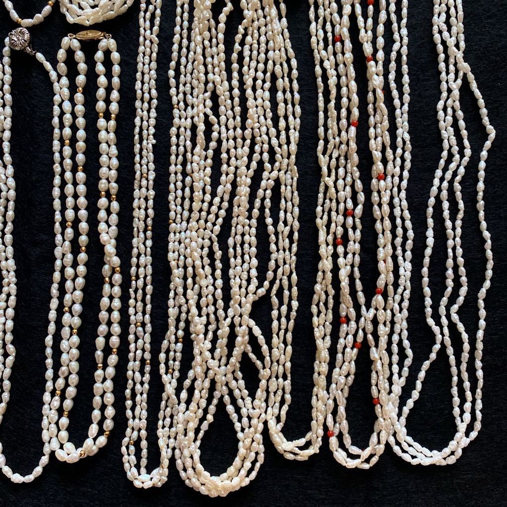 Yahoo!オークション - 真珠ネックレスまとめ 20本 501g セット パール ...