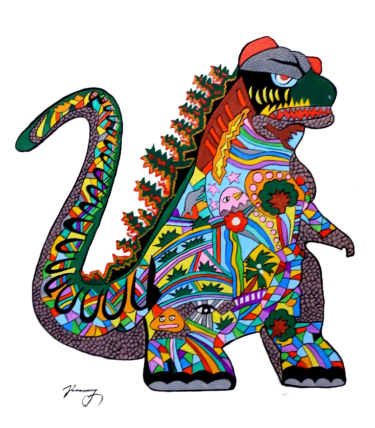 Yahoo!オークション - 絵画/ジミー大西/「ゴジラ」/手書き肉筆 Yahoo!オークション - 絵画/ジミー大西/「ゴジラ」/手書き肉筆