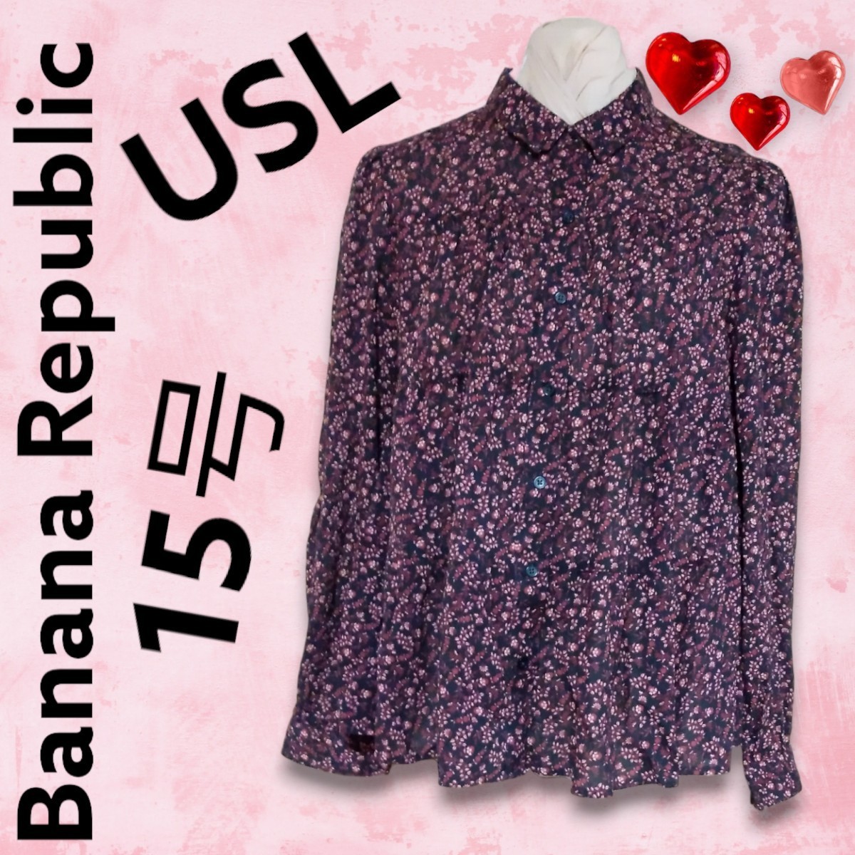 Yahoo!オークション - バナナリパブリックシック花柄ブラウスUSL新品未...