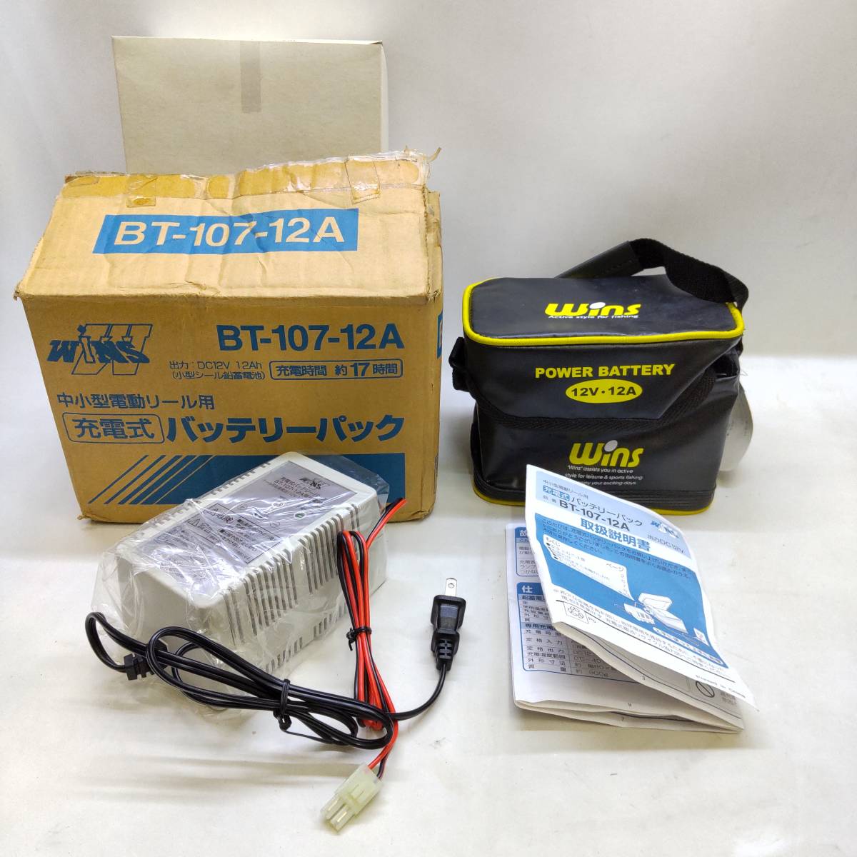 ほぼ WINS 中型電動リール用 充電式 バッテリーパック BT-107-12A用充電器 Panasonic LC-RA1212J1 蓄電池 通電確認 G11115(電動)｜売買された ...