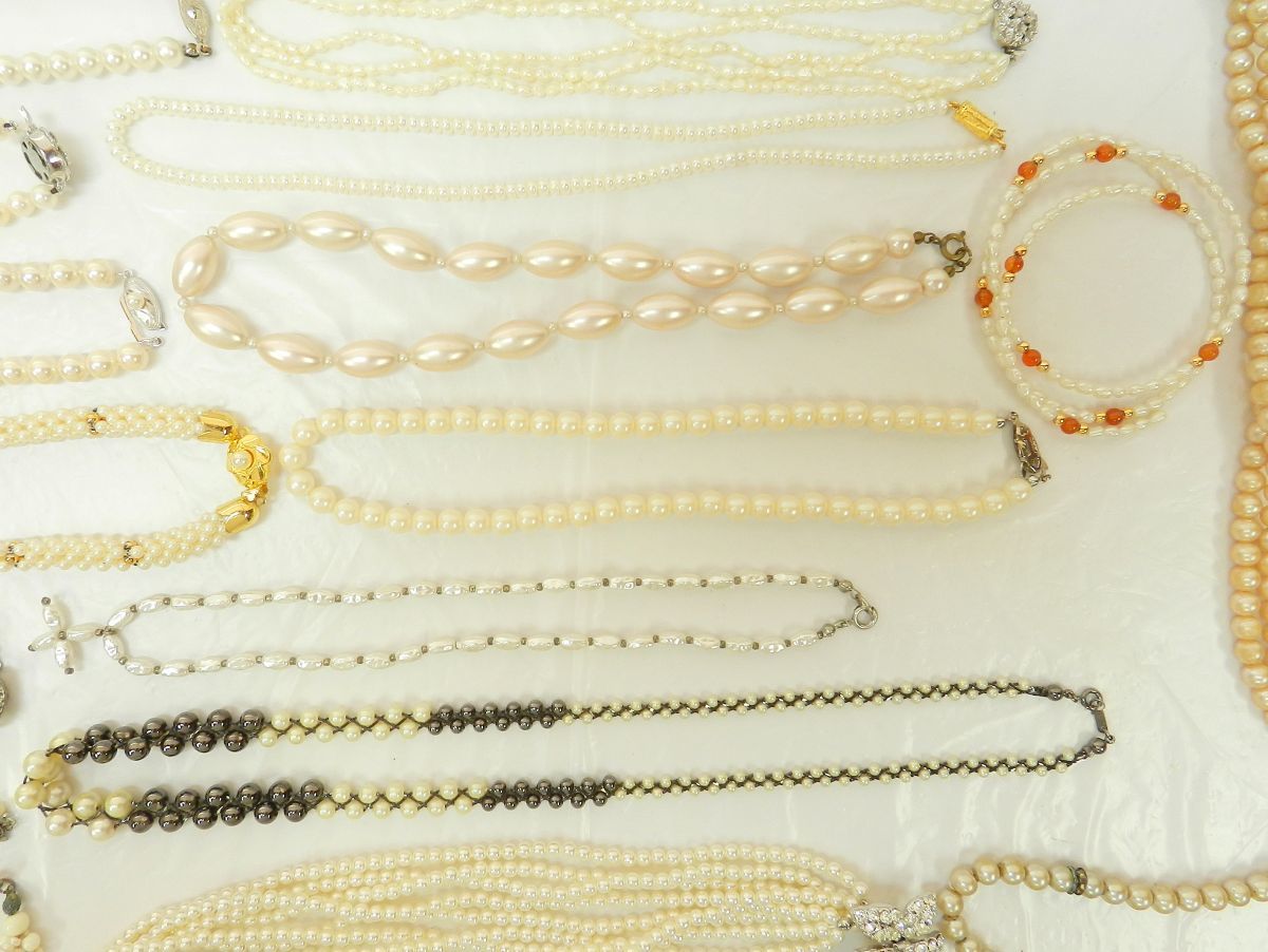 1000円スタート アクセサリーまとめ約60点 総重量約1350g パール/真珠/アコヤ/淡水/イミテーション/バロック/SILVER925刻印有等 8 A214(淡水真珠)｜売買された ...