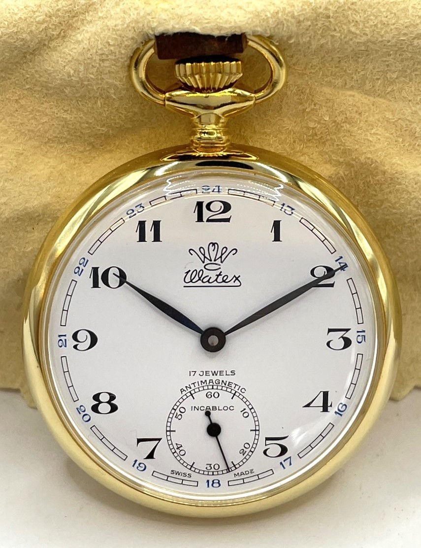 Yahoo!オークション - WATEX ゴールド 17石 スモセコ 懐中時計 稼働 E...