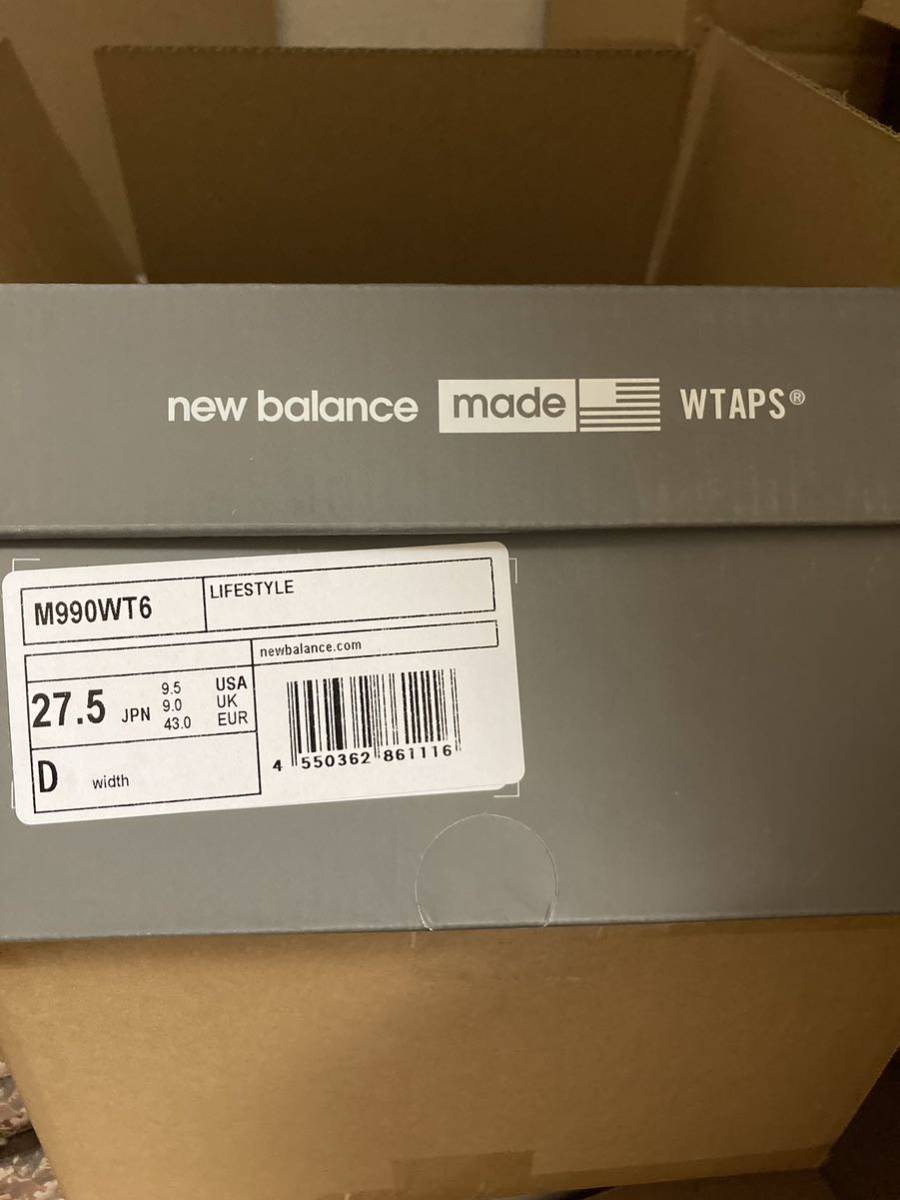 Yahoo!オークション - 【27.5cm】 New Balance Wtaps 990v6 M990WT6 ダ...