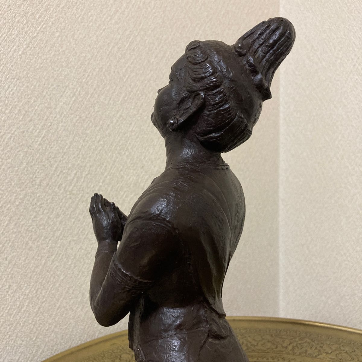 友沢正彦 伎芸天像 希み ブロンズ彫刻 高さ32 限定品 199/1000 友沢正彦 伎芸天像 希み ブロンズ彫刻 高さ32 限定品 199/1000