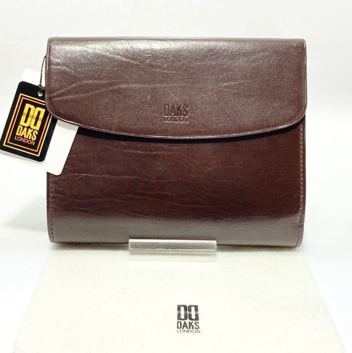 タグ付き DAKS ダックス 二つ折り財布 ダークブラウン 男女兼用(二つ折り財布（小銭入れあり）)｜売買されたオークション情報、yahooの商品情報をアーカイブ公開 - オークファン ...