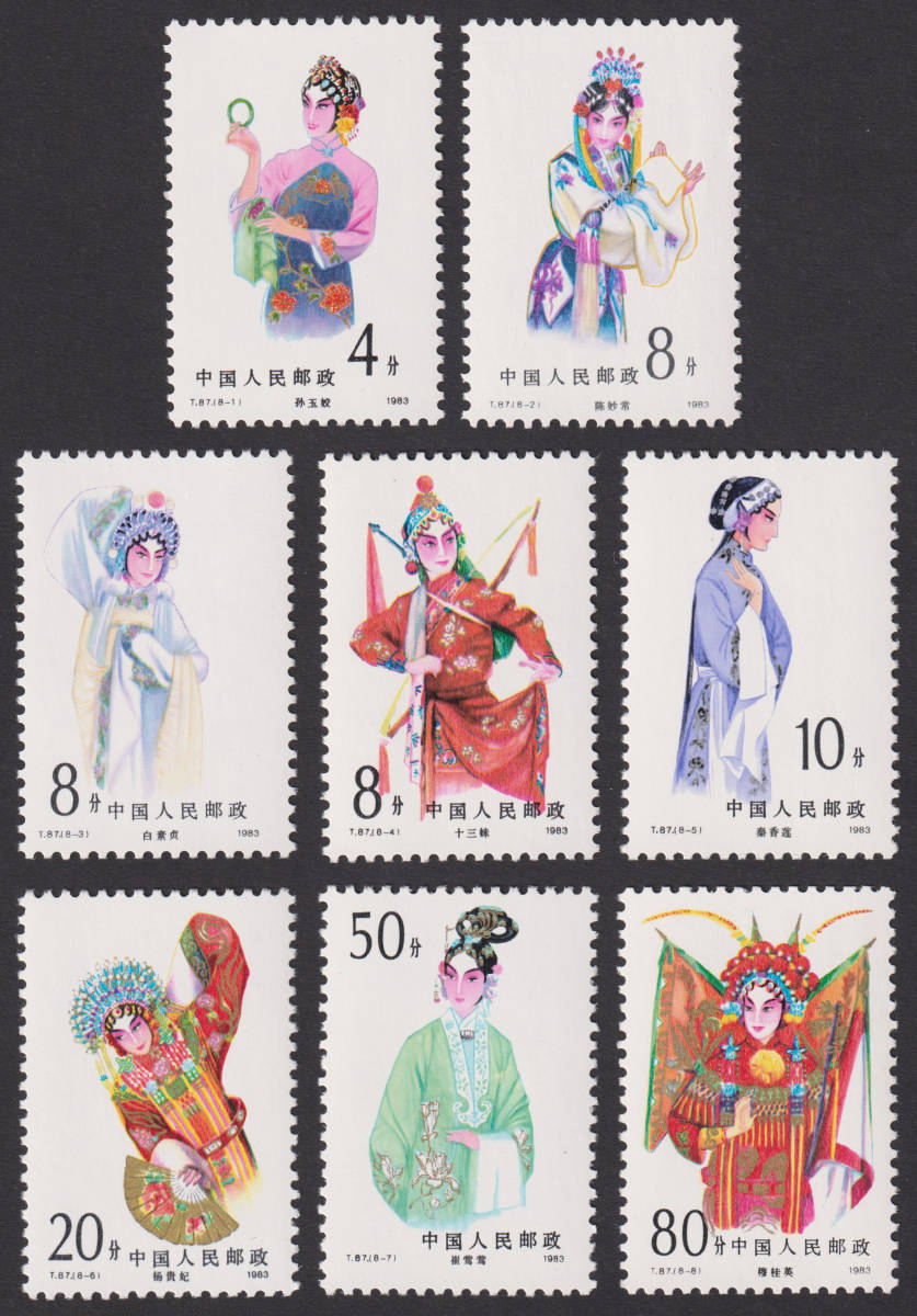 Yahoo!オークション - 新中国切手 T87 8種完 未使用 NH 1196