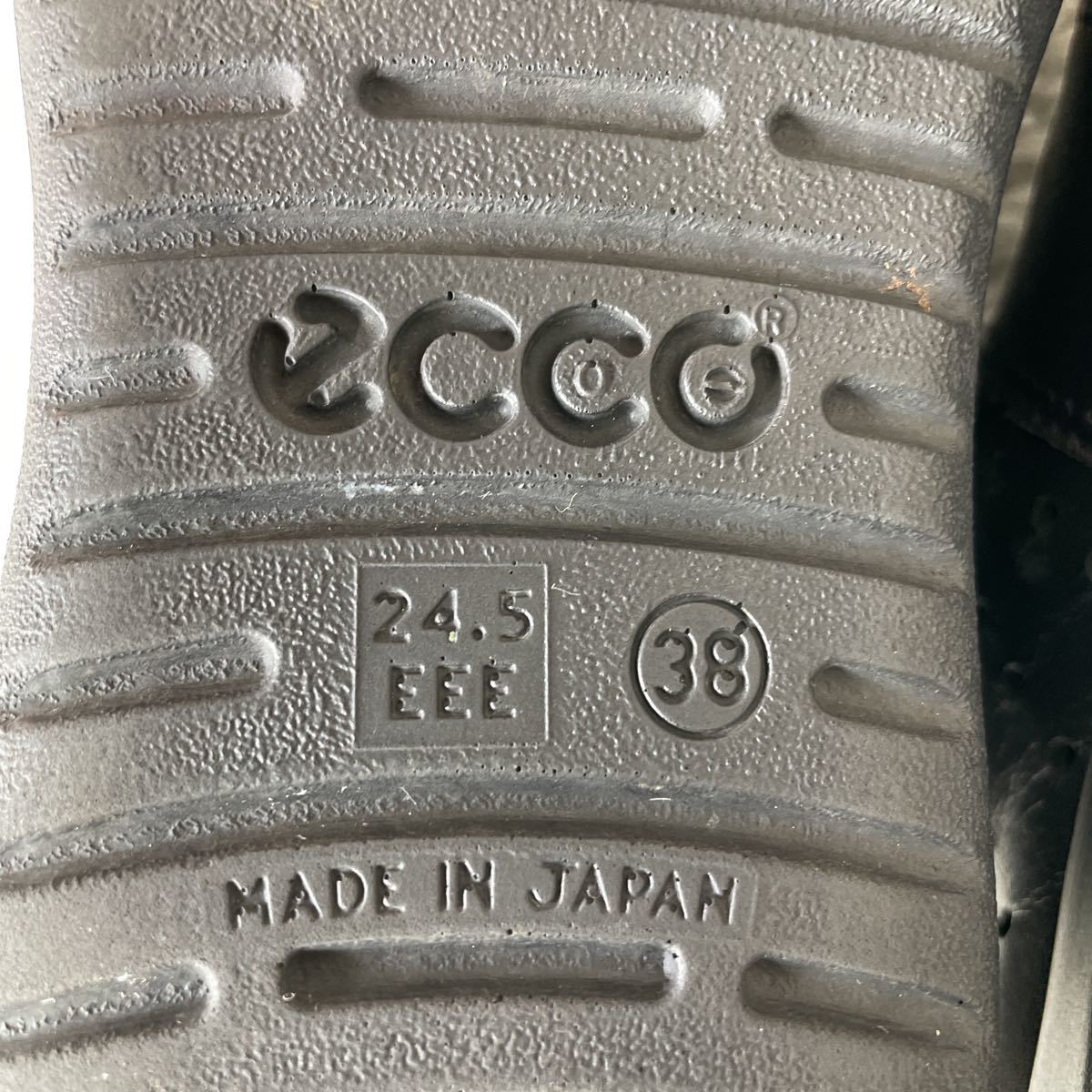 Yahoo!オークション - ecco エコー ウォーキングシューズ 24.5EEE ブラ...