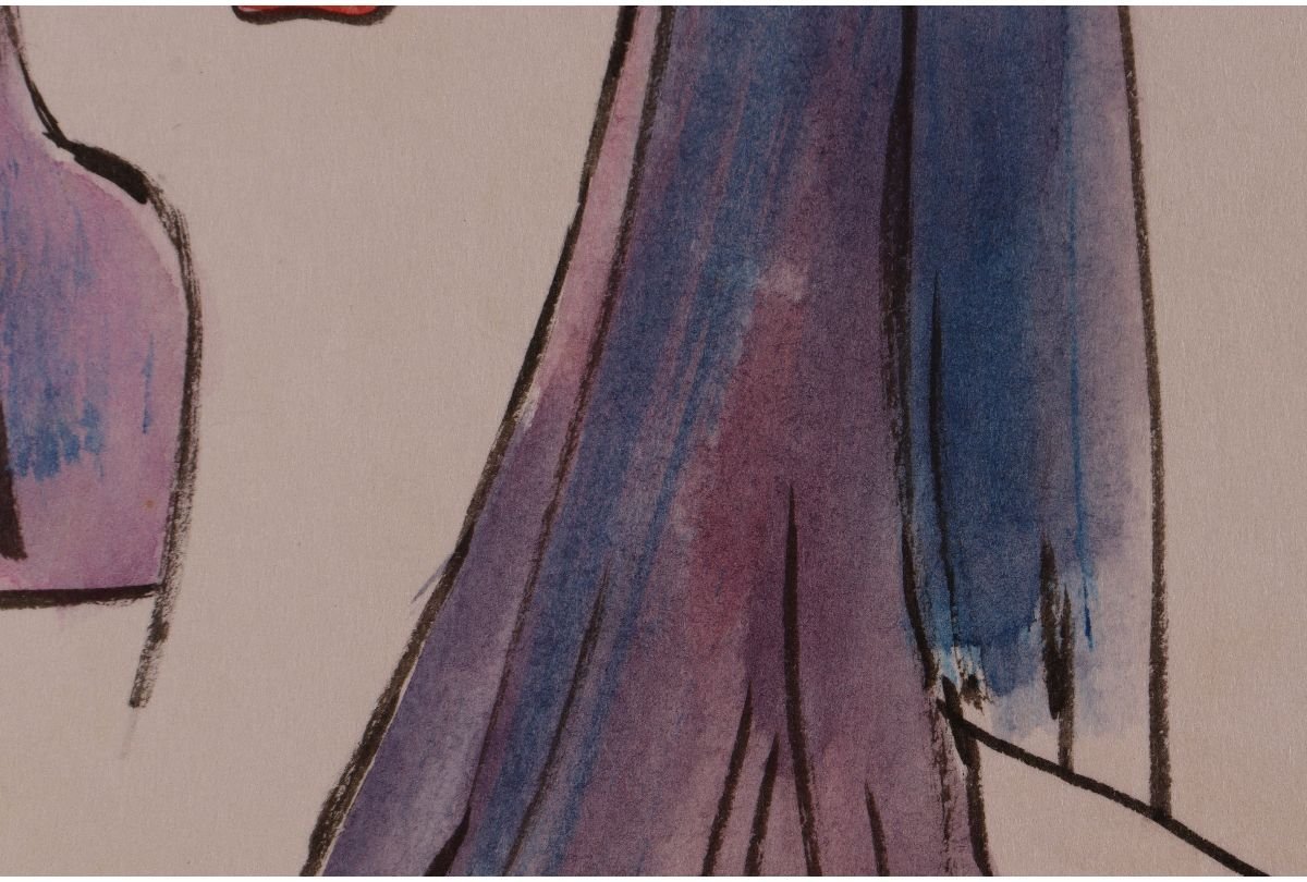 代購代標第一品牌－樂淘letao－[URA]直筆サイン/小島功/水彩美人画/13-9-36 (検索)骨董/骨董/絵画/額装/壁掛/日本画/水彩/油彩