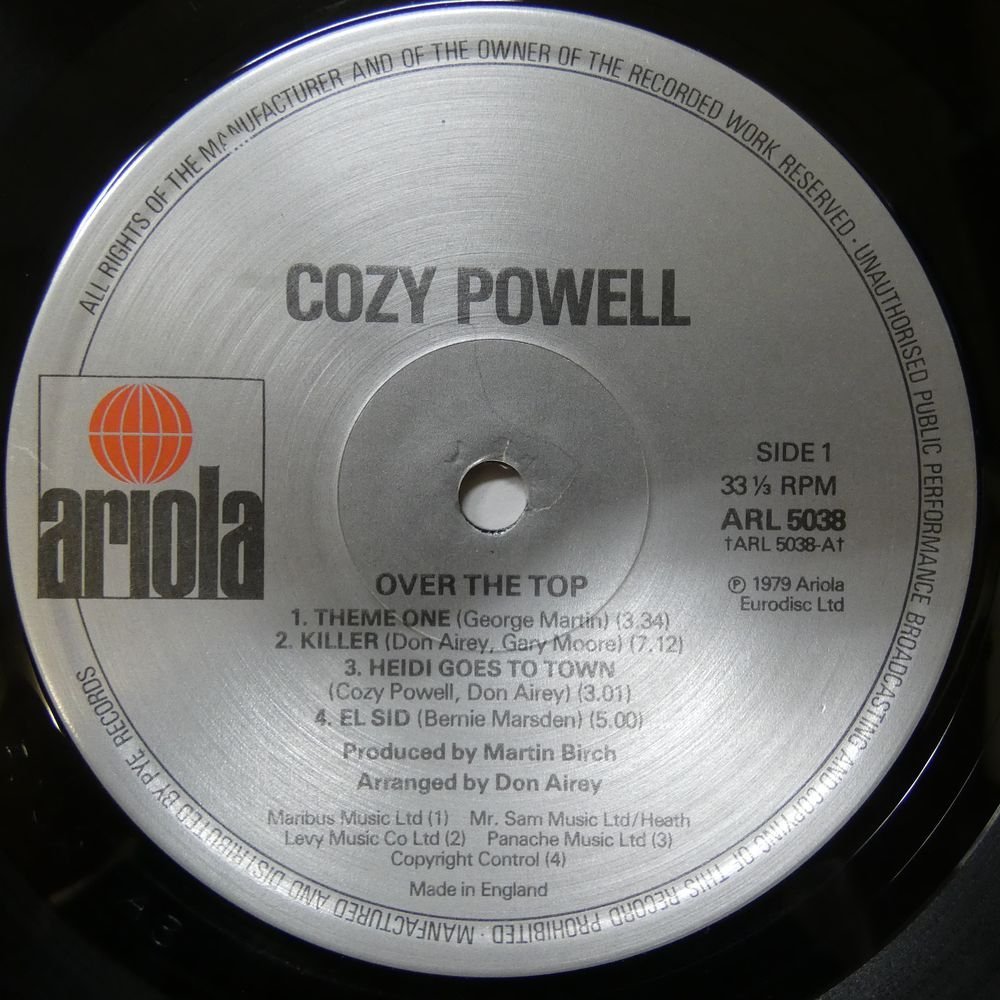 Yahoo!オークション - 46037402 【UK盤】Cozy Powell / Over The Top