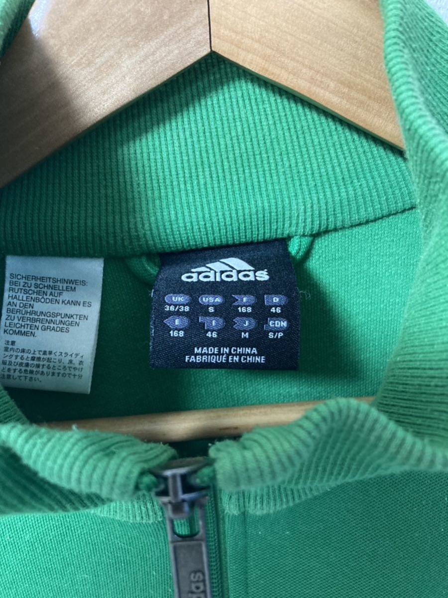 adidas トラックジャケット グリーン Mサイズ イエローライン 万 adidas トラックジャケット グリーン Mサイズ イエローライン 万