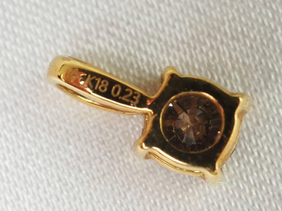 Yahoo!オークション - 【2044E】K18ゴールド 天然ダイヤモンド 0.23ct/...