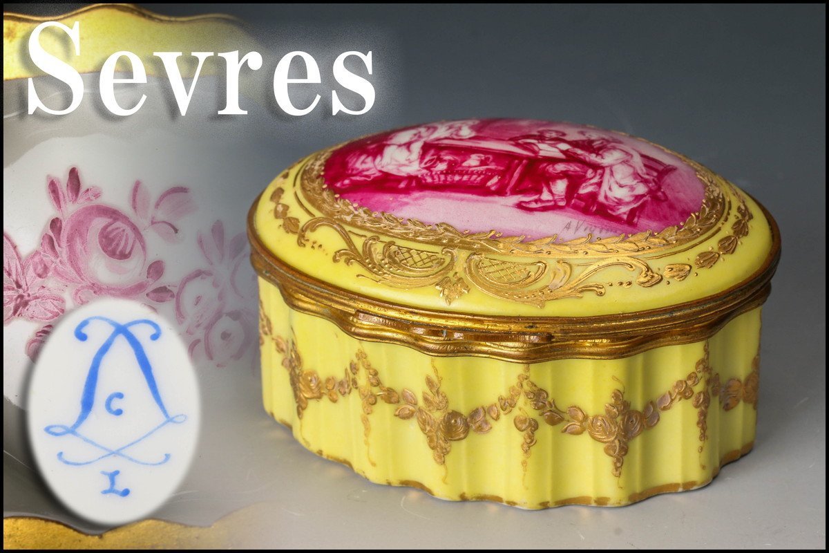 Yahoo!オークション - 【佳香】Sevres オールドセーブル ボンボニエー...