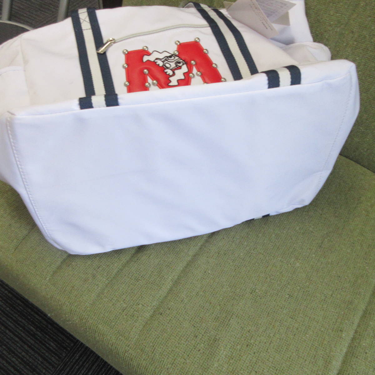 代購代標第一品牌－樂淘letao－〇 【MU SPORTS エムユースポーツ ボストンバッグ トート型 アイボリー 703J1204】 タグ付き未使用品 激安1円スタート