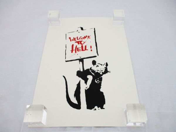 Yahoo!オークション - 希少 WCP Banksy バンクシー WELCOME TO HELL リ...