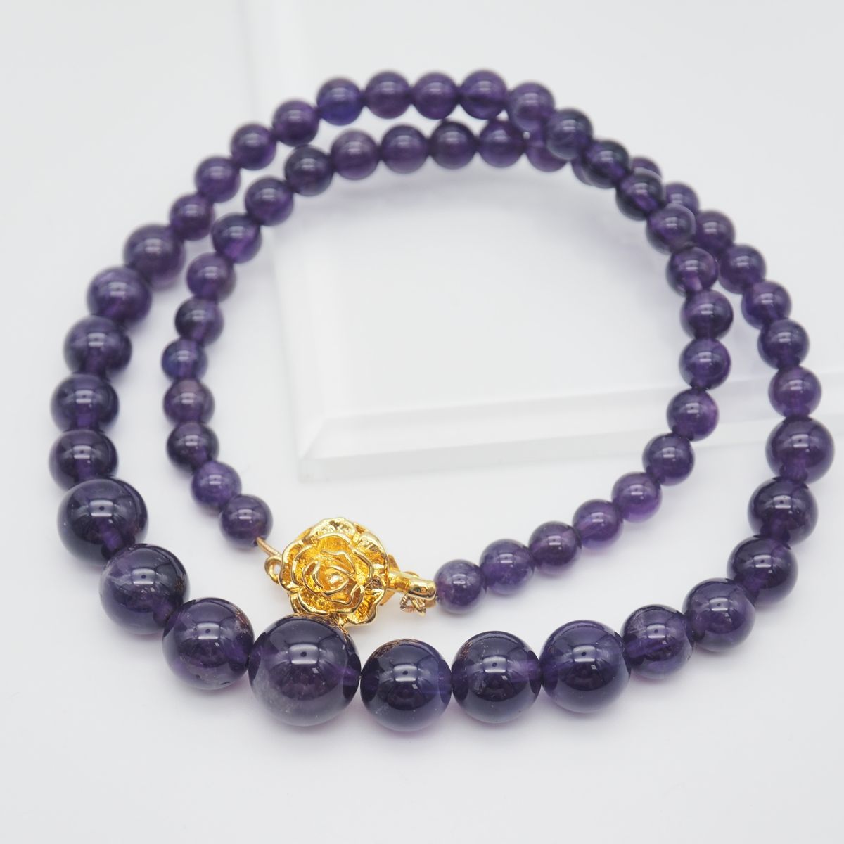 Yahoo!オークション - E764 アメジスト ネックレス ゴールド デザイン ...