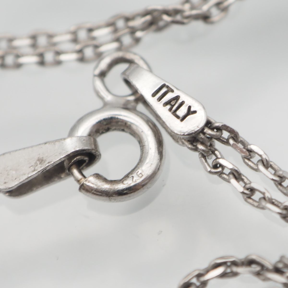 D979 ヴィンテージ ITALY 925刻印 ネックレス 2連 チェーン D979 ヴィンテージ ITALY 925刻印 ネックレス 2連 チェーン
