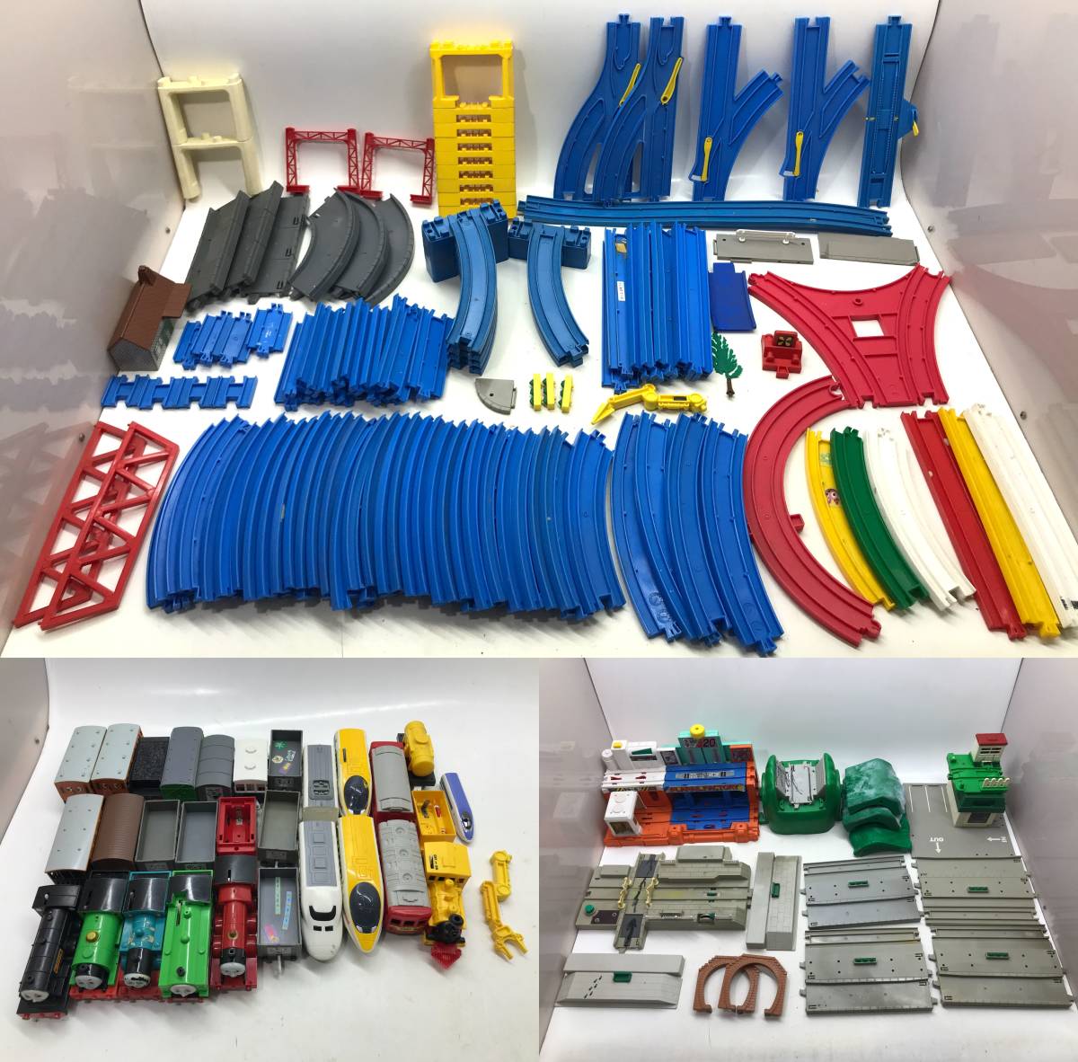 Yahoo!オークション - 【4132】[1円～] プラレール まとめ（車両 レー...