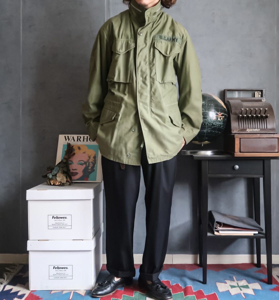 Yahoo!オークション - ヴィンテージ 米軍実物 60s US ARMY M-65 1st フ...