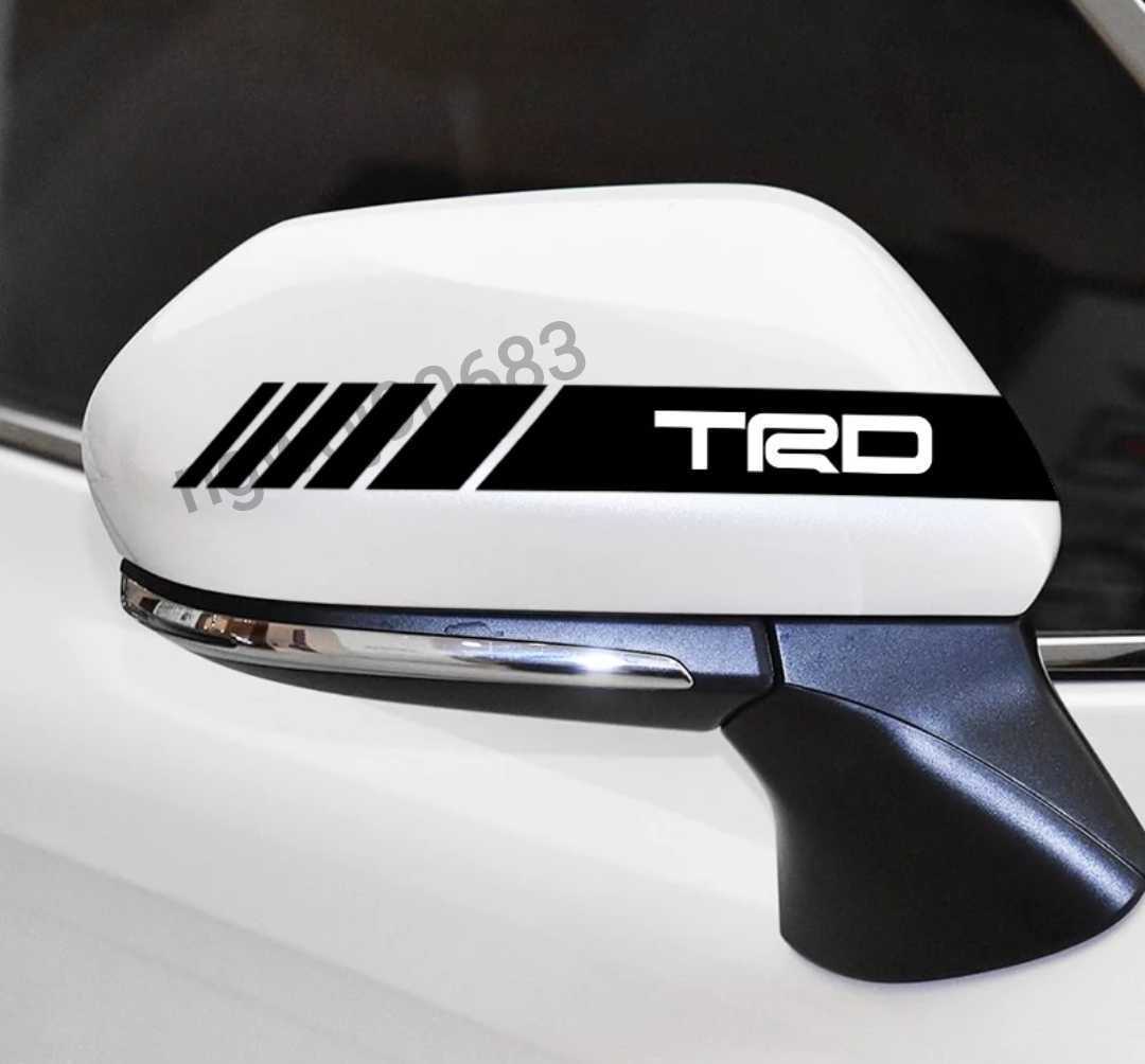 Trd サイド ドアミラー ステッカー ブラック プリウス クラウン ハリアー アルファード アクア ヤリスクロス ライズ Rav4 86 C