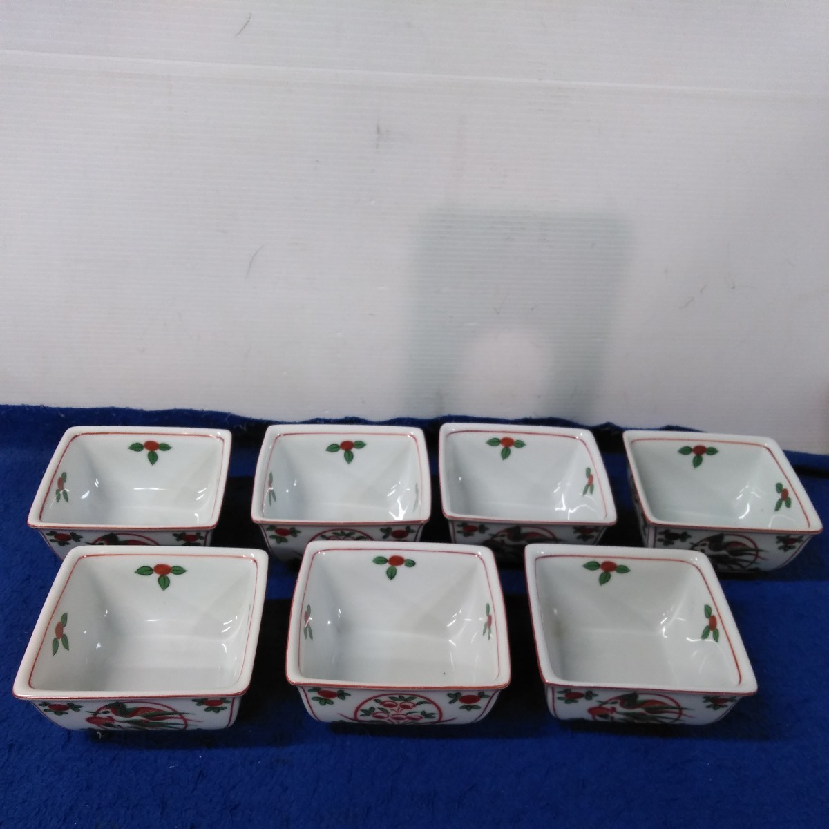 Yahoo!オークション - g_t J279 中古 たち吉 赤絵 花鳥 小鉢 7客 まと...