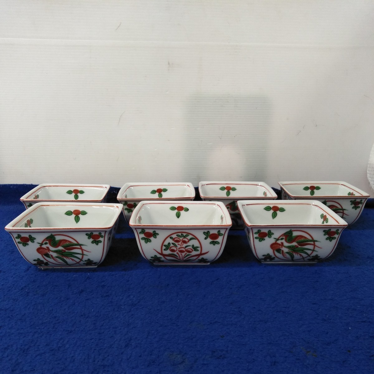 Yahoo!オークション - g_t J279 中古 たち吉 赤絵 花鳥 小鉢 7客 まと...