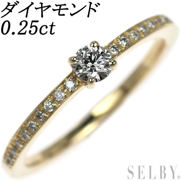 Yahoo!オークション - K18YG ダイヤモンド リング 0.25ct SELBY