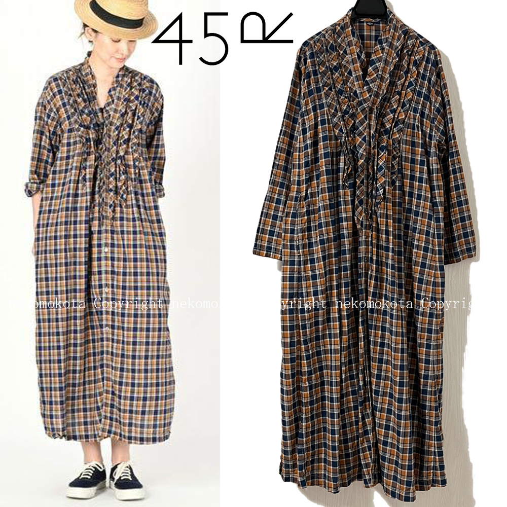 Yahoo!オークション - 45R 胸元のフリルがかわいい 風合いたっぷり イ...