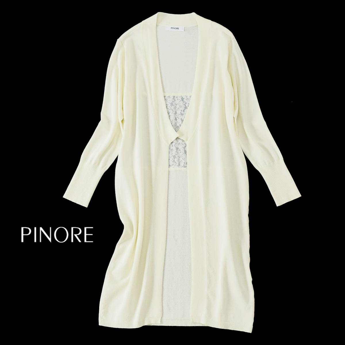 Yahoo!オークション - 美品 PINOREピノーレ3.5万 40size/11号 ニットカ...