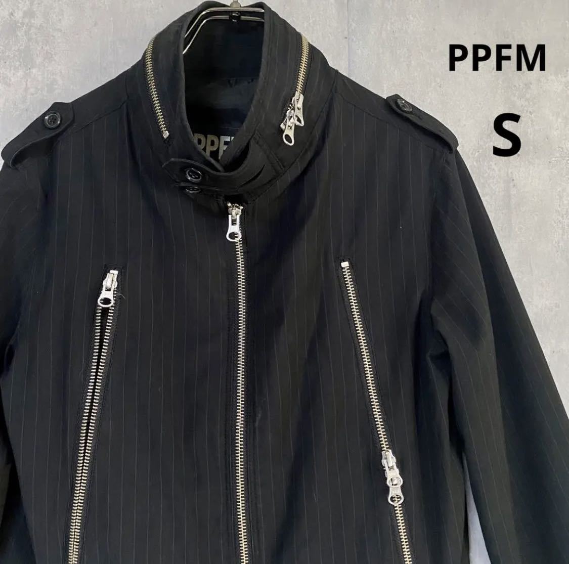 Yahoo!オークション - ピーピーエフエム PPFM ブルゾン S 黒 薄手 裏地...