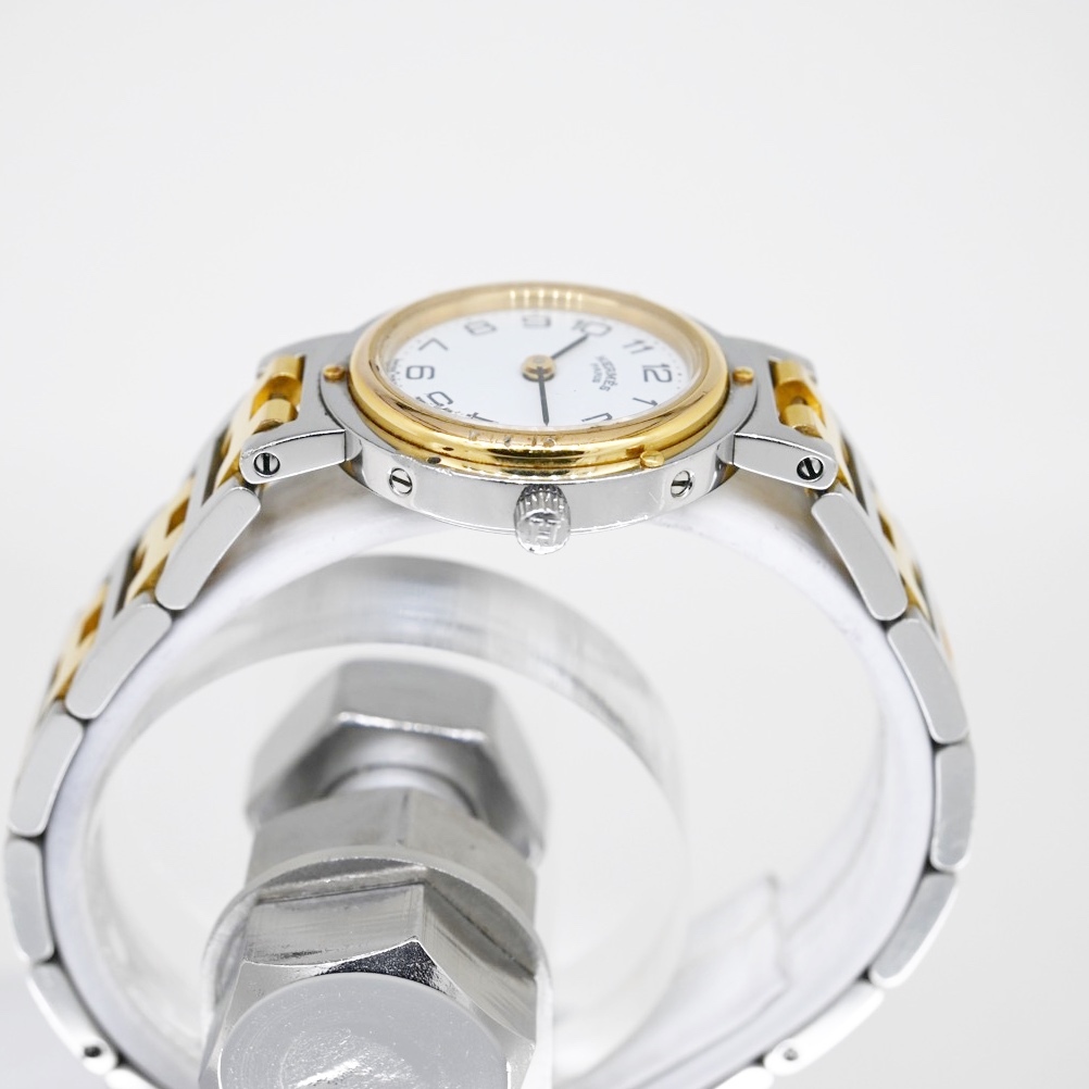 代購代標第一品牌－樂淘letao－1円〜 HERMES エルメス クリッパー CL4.220 クォーツ レディース メンズ 腕時計 中古 ギャラ