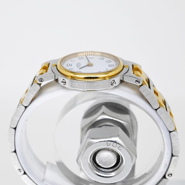 代購代標第一品牌－樂淘letao－1円〜 稼働 エルメス HERMES クリッパー CL4.220 クォーツ レディース メンズ 腕時計 中古