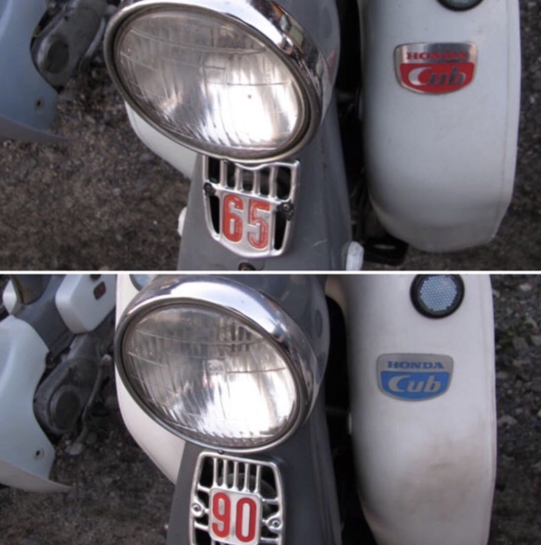 代購代標第一品牌－樂淘letao－スーパーカブ C65 CM90 91 レッグシールド用 HONDA & Cubエンブレムステッカー