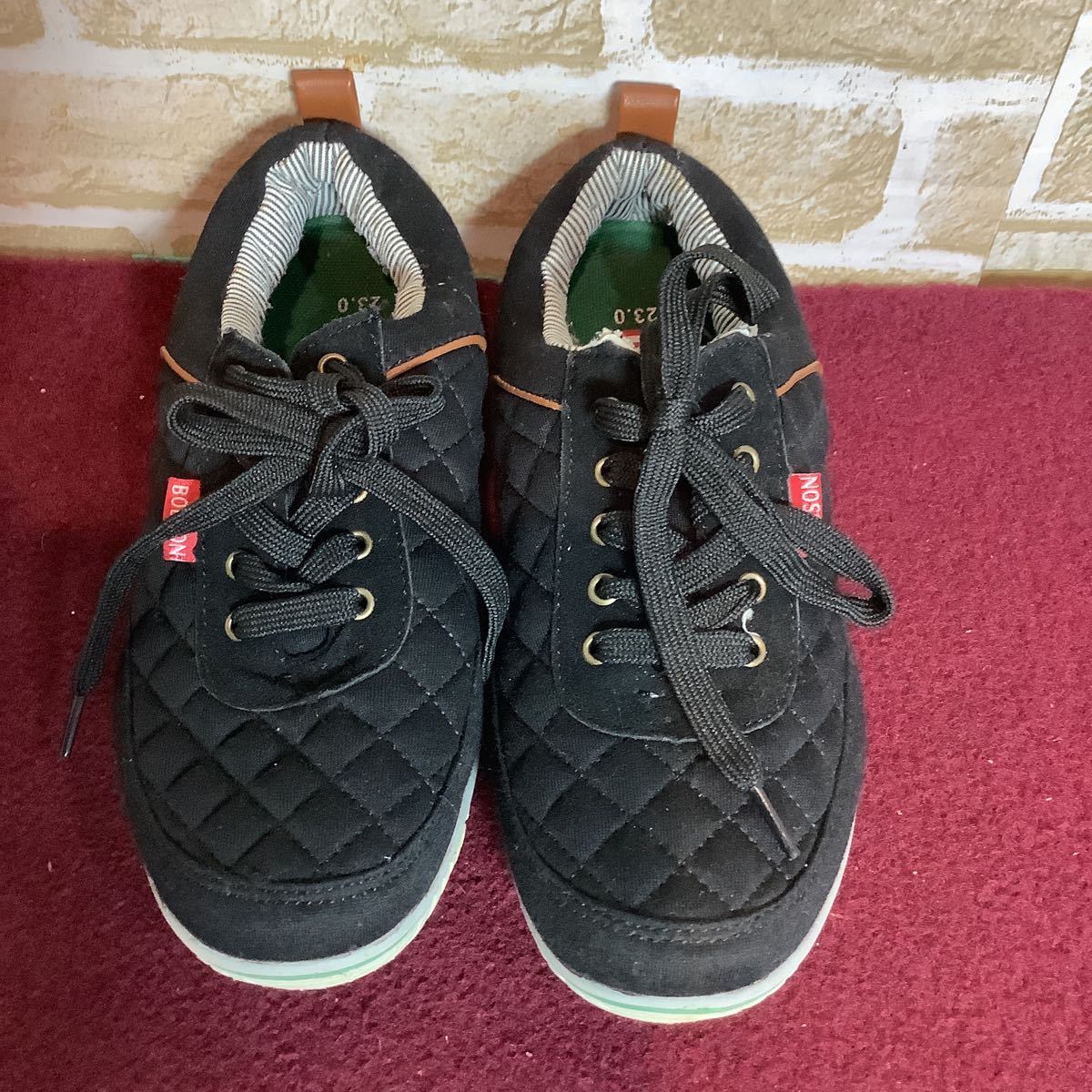 Yahoo!オークション - A-251 BOBSON スニーカー 23.0cm キルティング ...