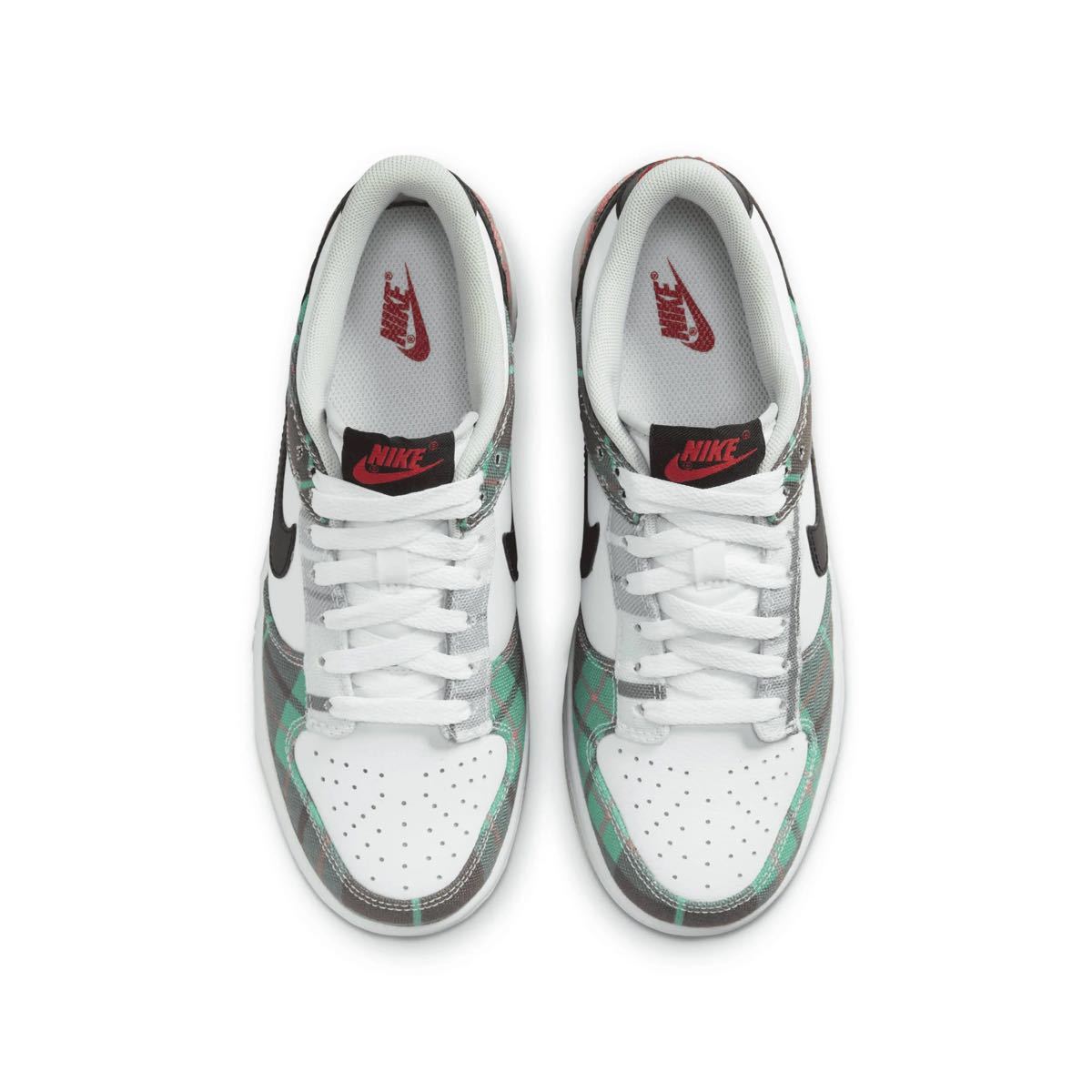 新品 NIKE DUNK LOW SE 1 23cm ホワイト チェック柄 グリーン 新品 NIKE DUNK LOW SE 1 23cm ホワイト チェック柄 グリーン
