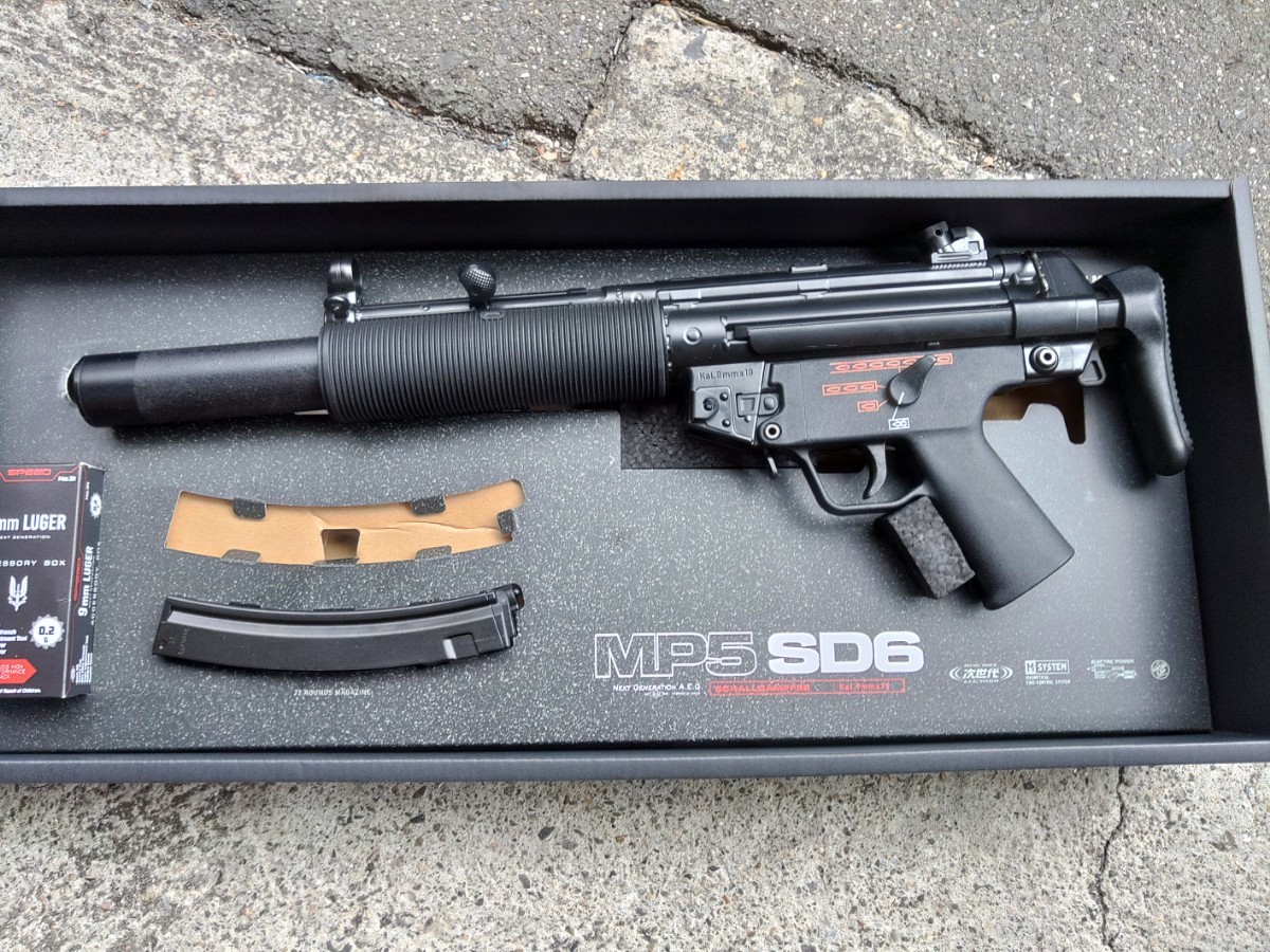Yahoo!オークション - 東京マルイ MP5 次世代電動ガン MP5SD6新品同様...